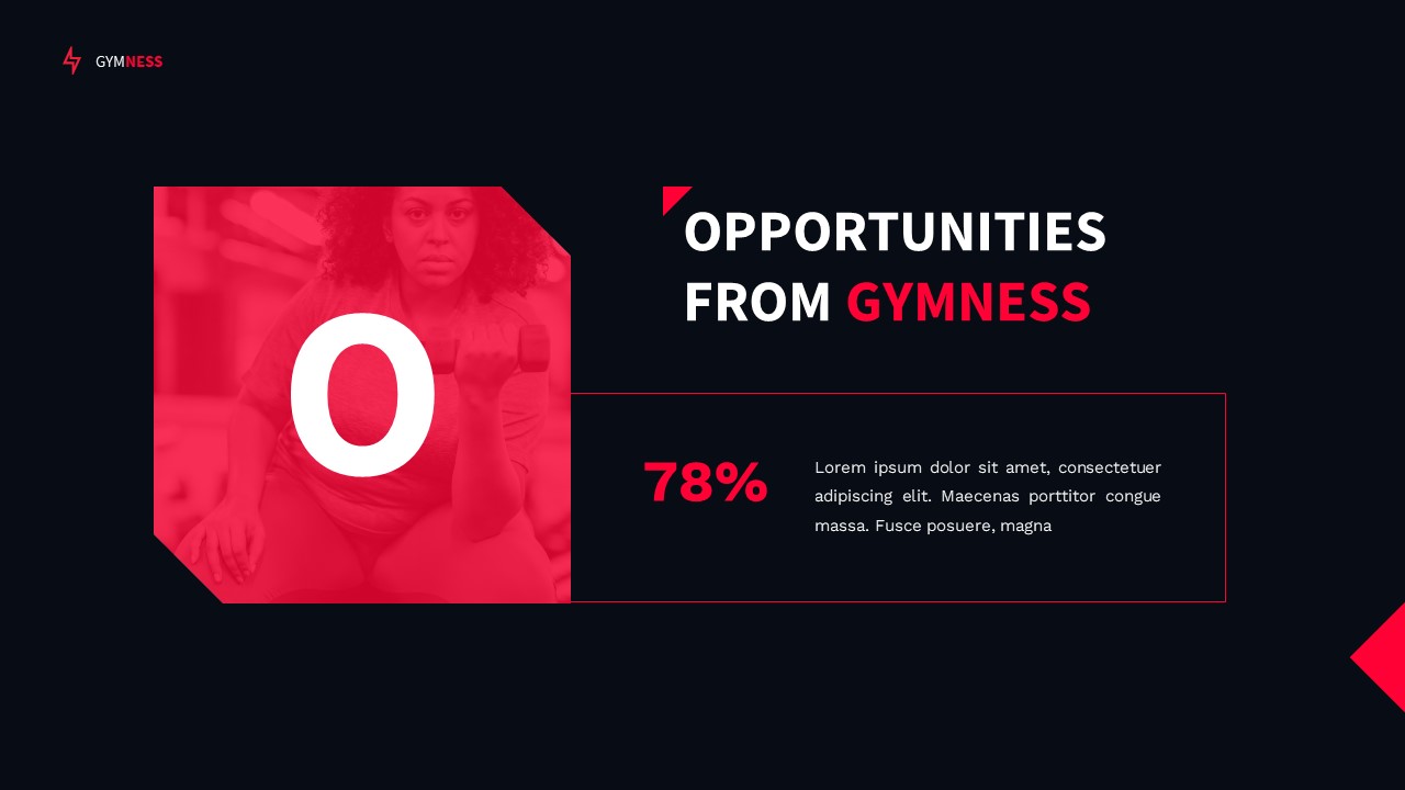 Gymness - Gym & Fitness Google Slides Template, Presentation Templates