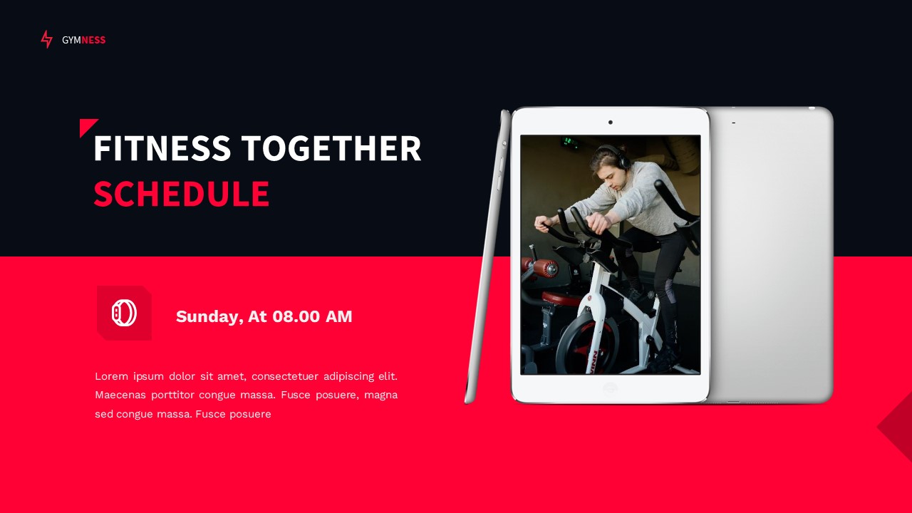 Gymness - Gym & Fitness Google Slides Template, Presentation Templates