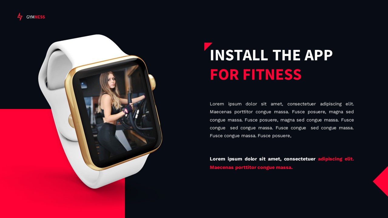Gymness - Gym & Fitness Google Slides Template, Presentation Templates