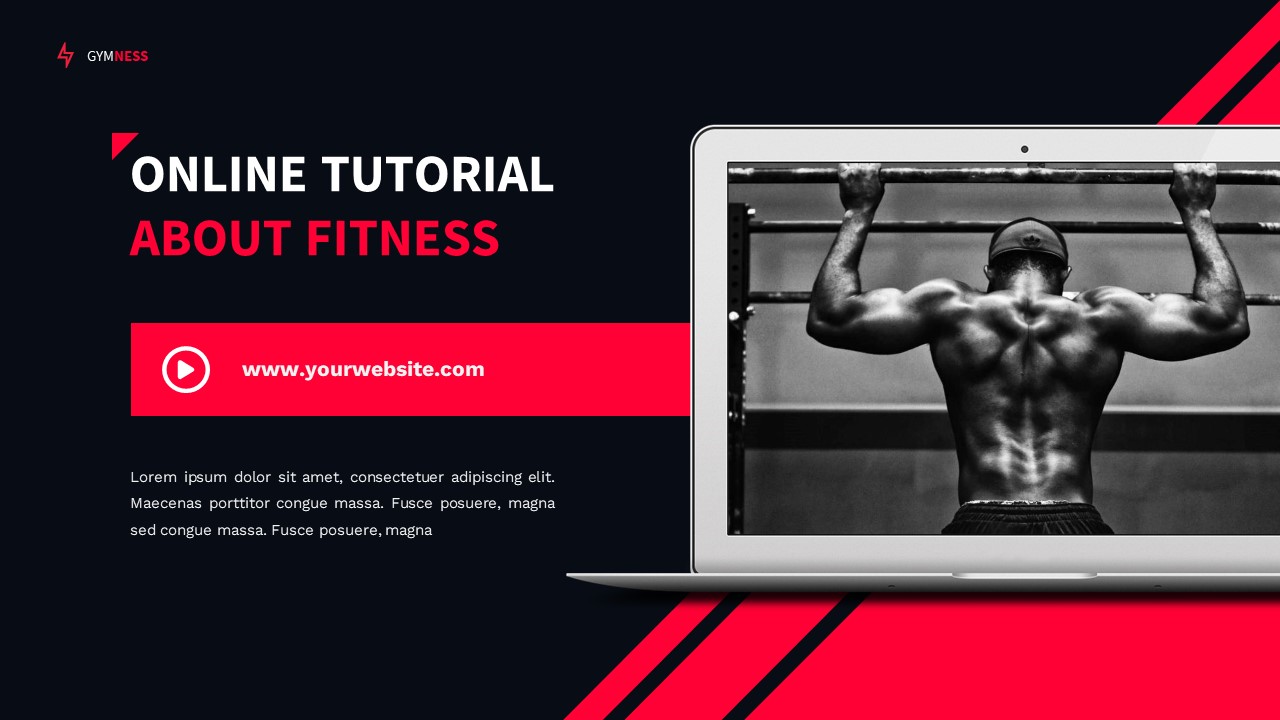Gymness - Gym & Fitness Google Slides Template, Presentation Templates