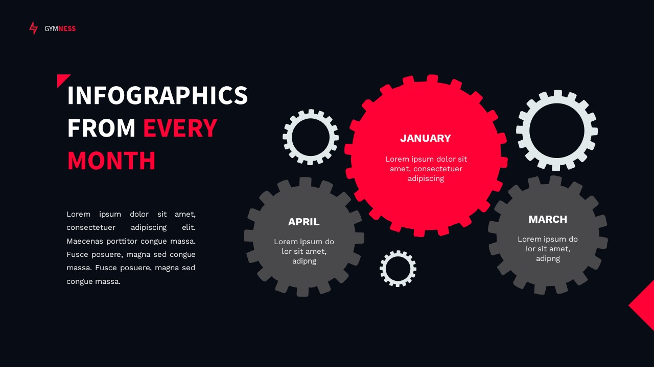 Gymness - Gym & Fitness Google Slides Template, Presentation Templates