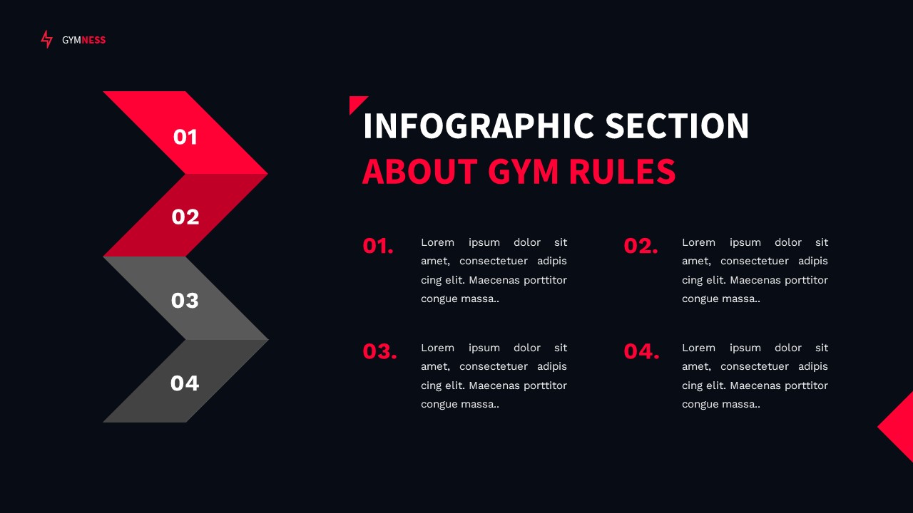 Gymness - Gym & Fitness Google Slides Template, Presentation Templates