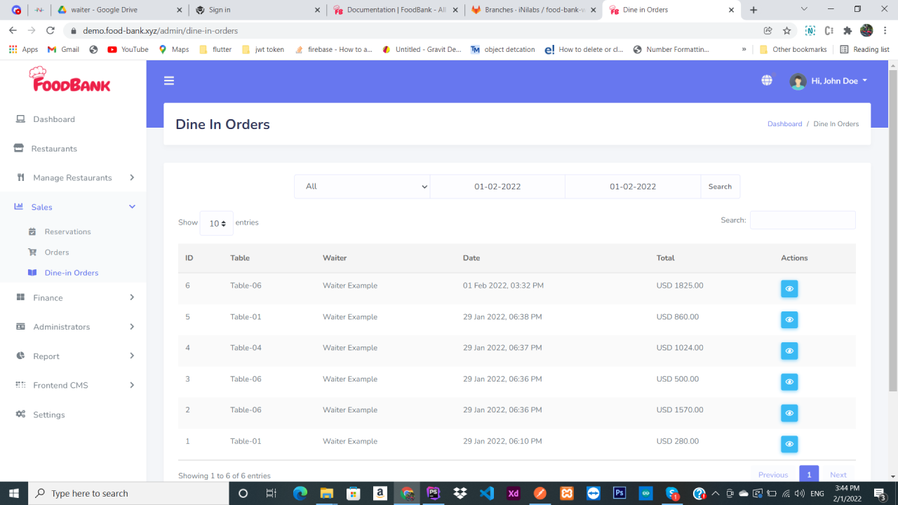 FoodBank - Table Order/Waiter Point Of Sale (POS) App by inilabs ...
