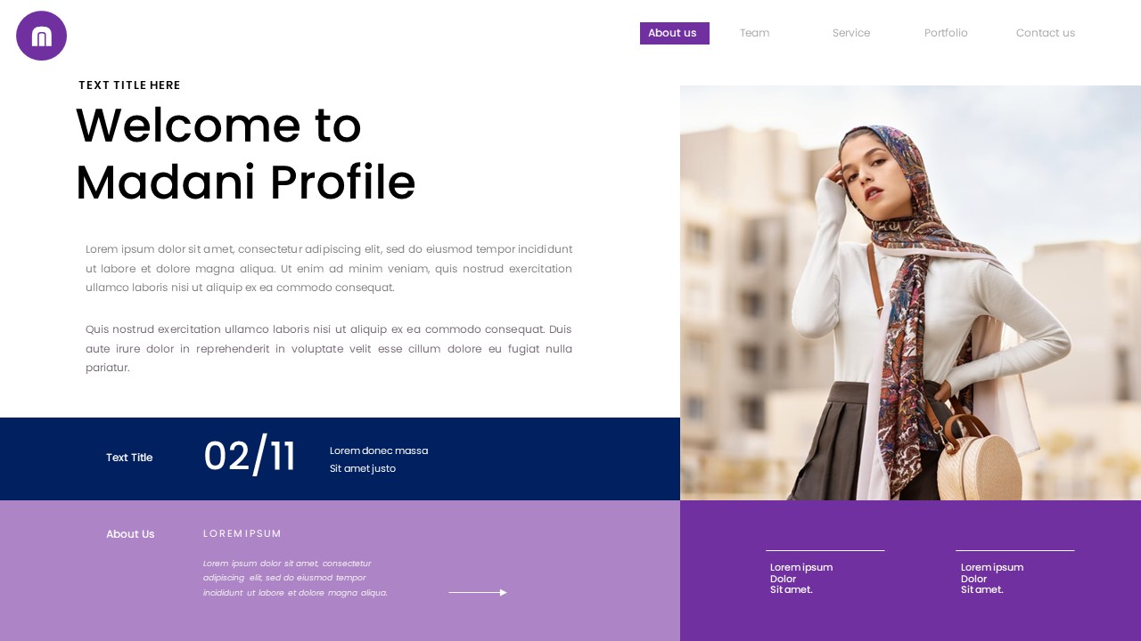 Madani - Fashion Business PowerPoint Template, Presentation Templates