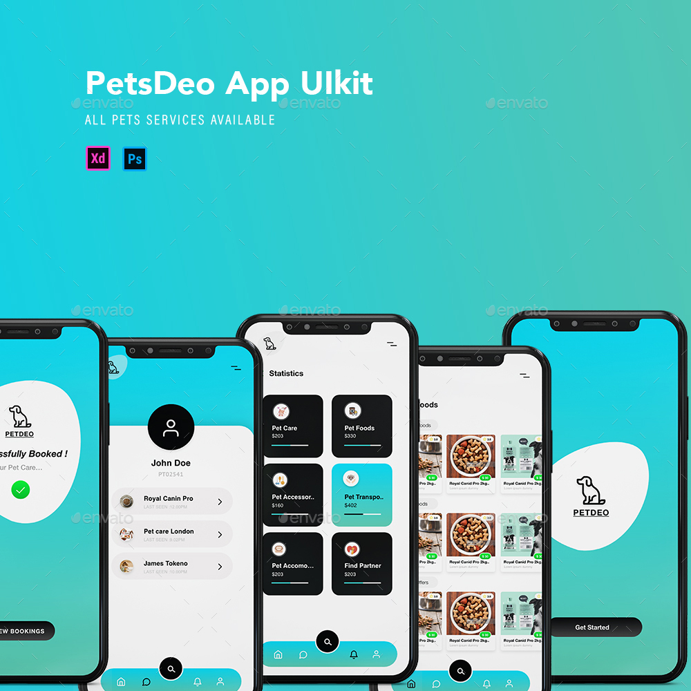 Petdeo App UIKit, Web Elements | GraphicRiver