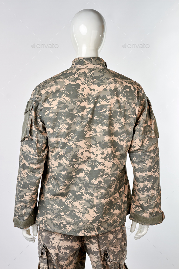 Military uniform, back view, close up Stock Photo by stockfilmstudio