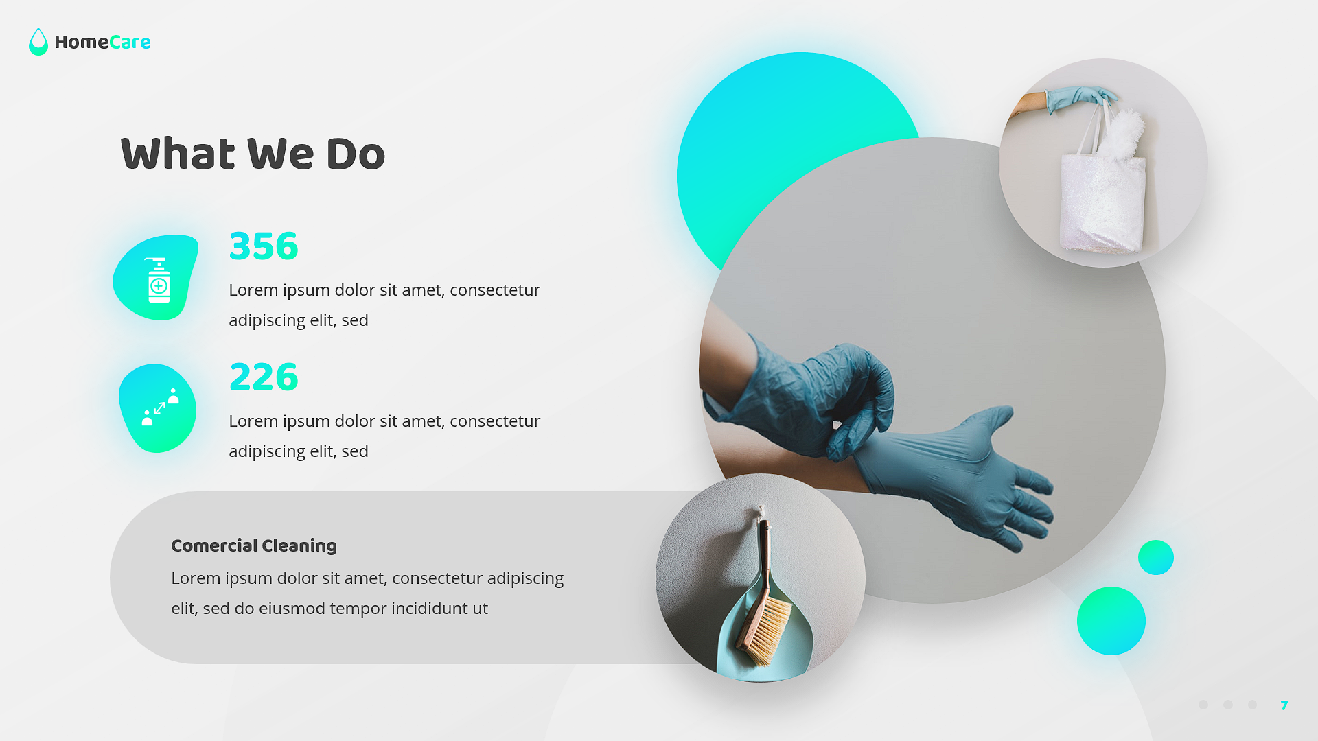 HomeCare Cleaning Service Presentation Template, Presentation Templates