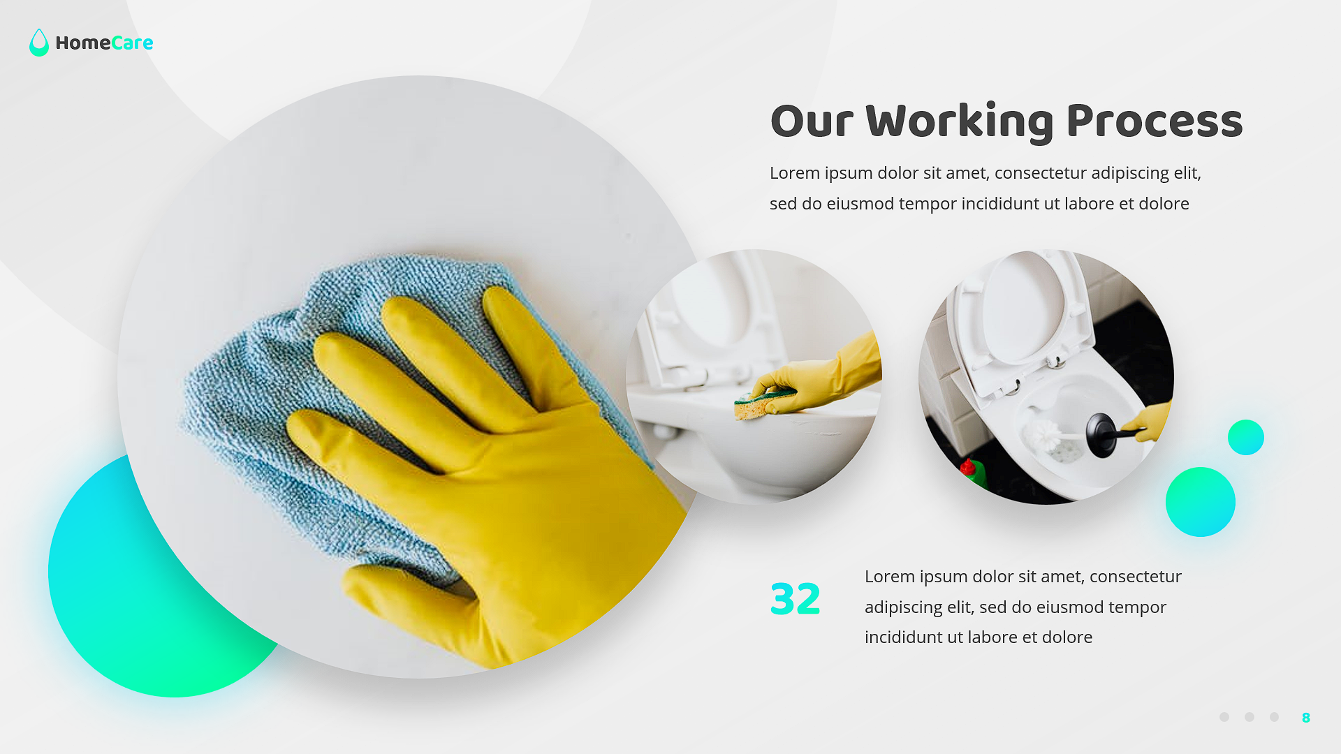 HomeCare Cleaning Service Presentation Template, Presentation Templates