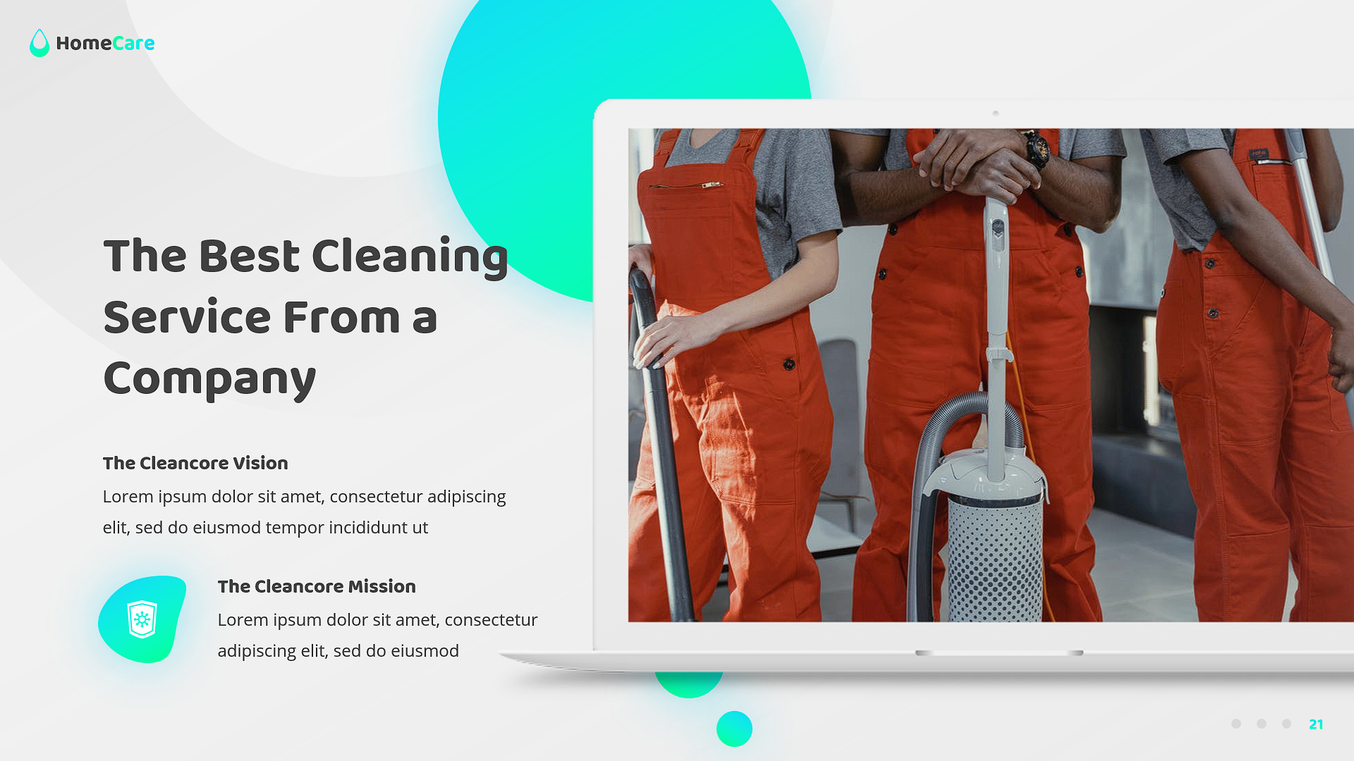 HomeCare Cleaning Service Presentation Template, Presentation Templates