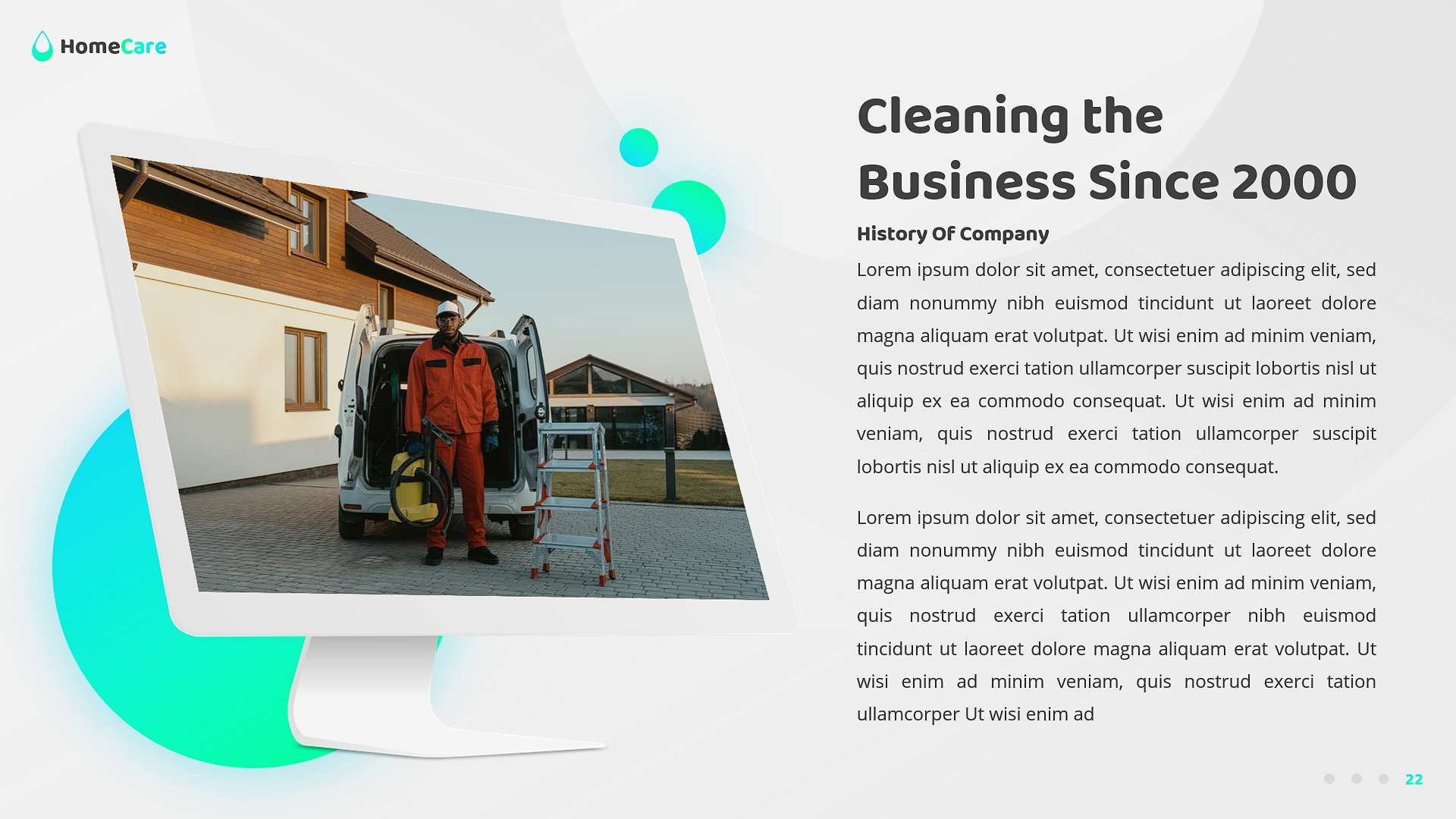 HomeCare Cleaning Service Presentation Template, Presentation Templates