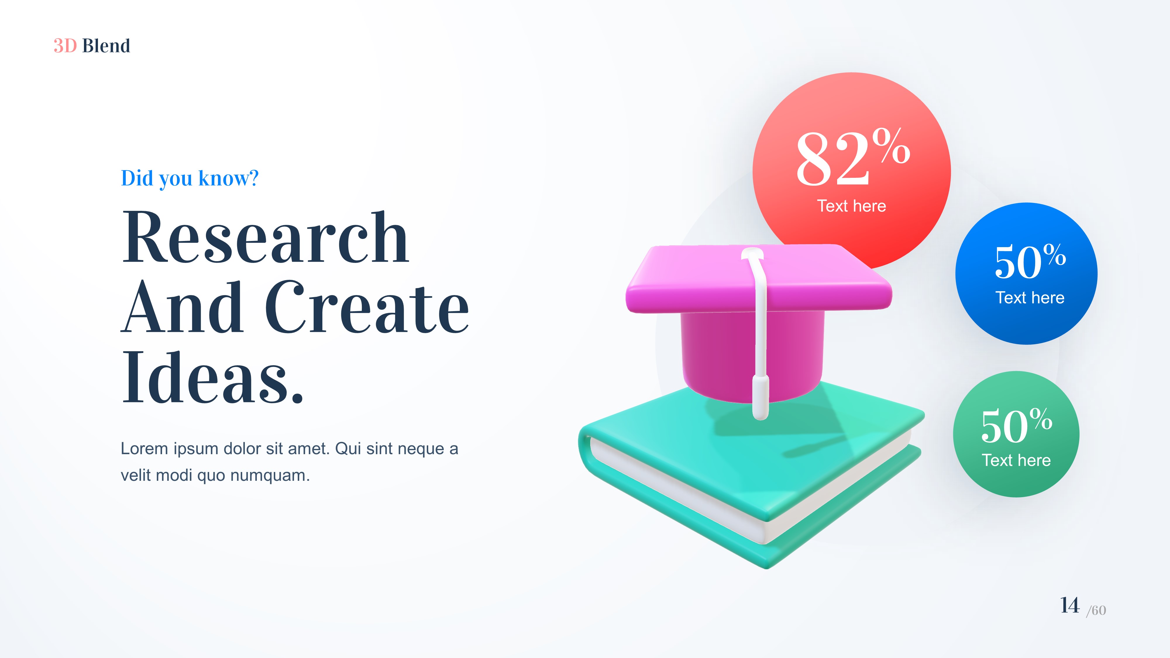 3D Blend Asset Creative PowerPoint Template, Presentation Templates