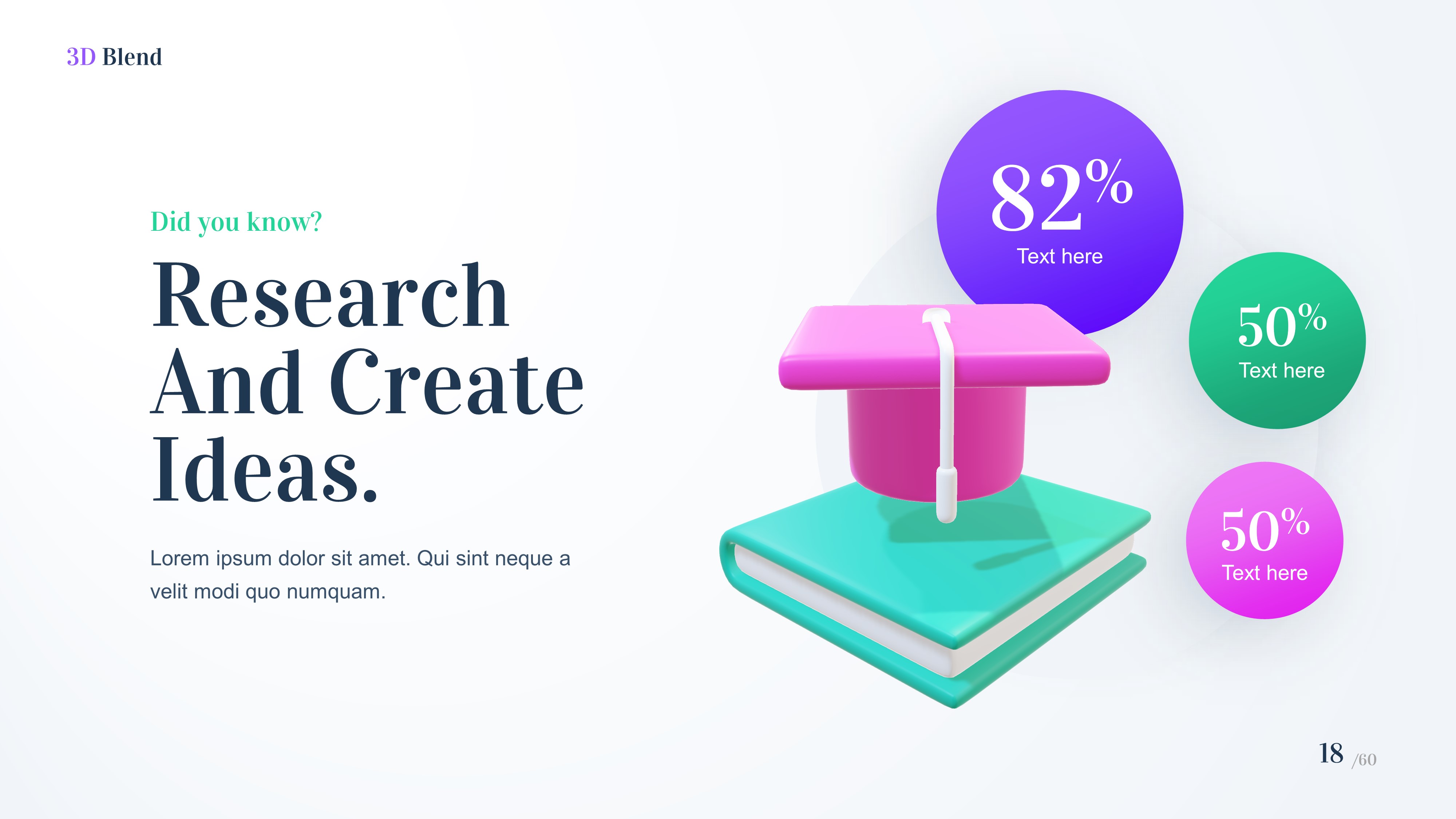 3D Blend Asset Creative PowerPoint Template, Presentation Templates