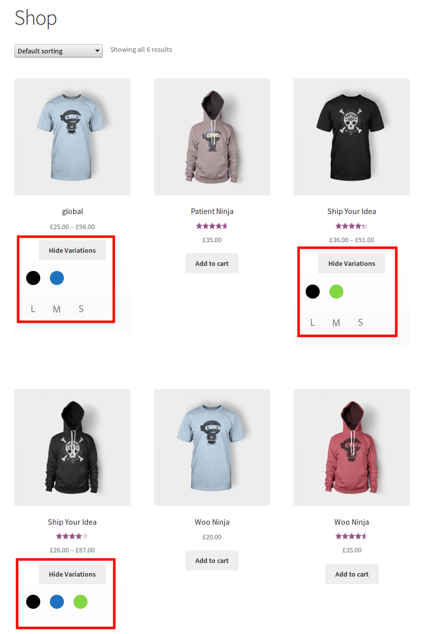 Woocommerce Variation Master Variation Dropdown Variable Products Variation Swatches
