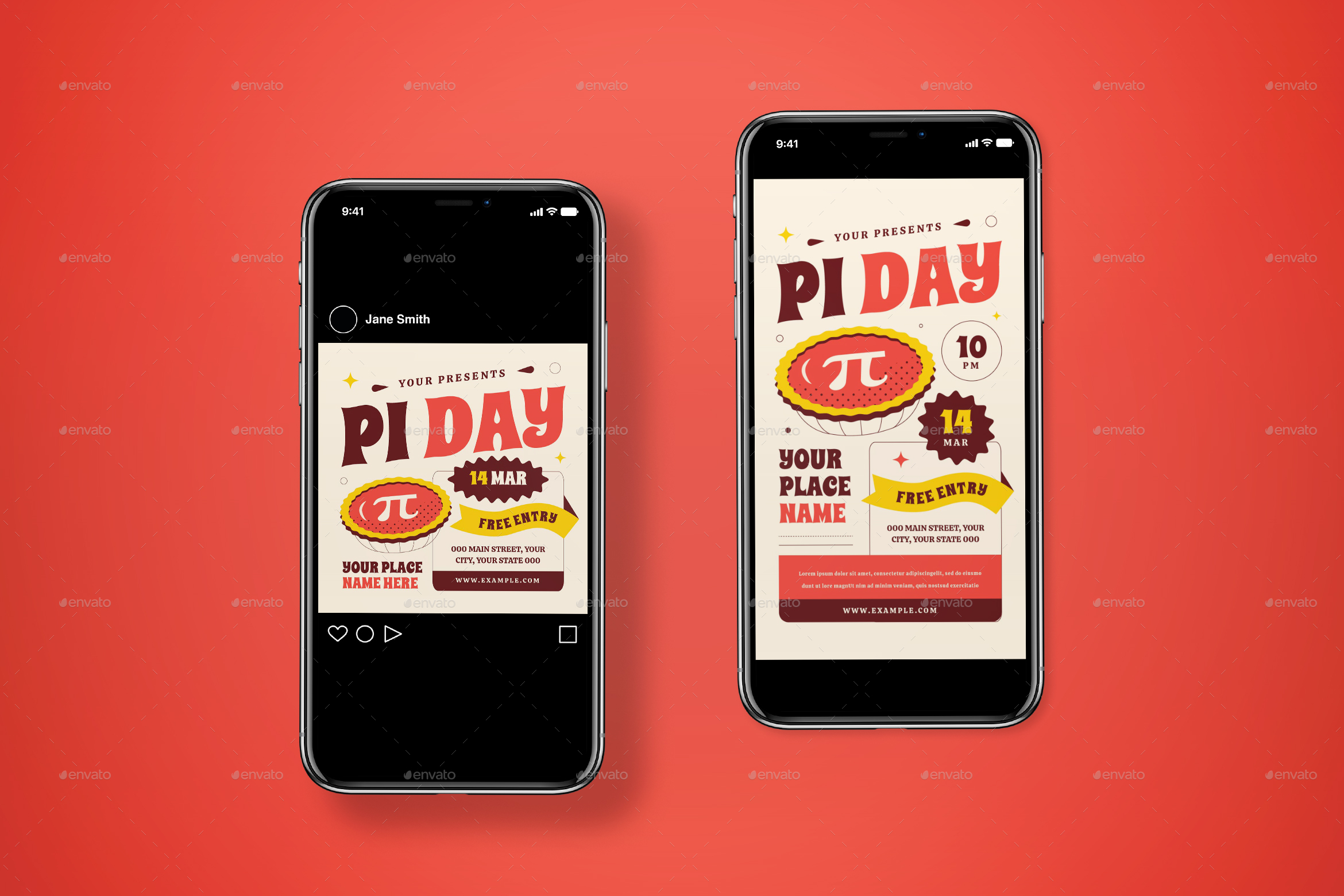 Pi Day Flyer Set, Print Templates | GraphicRiver