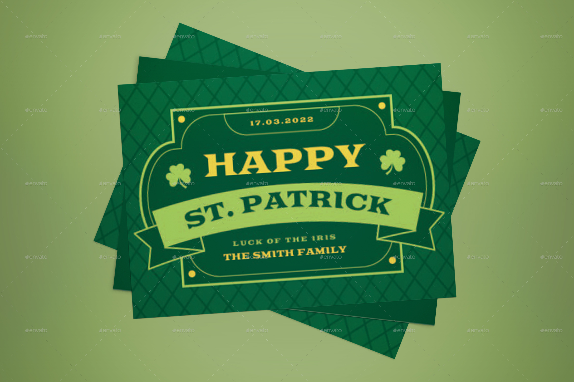 St Patrick Greeting Card, Print Templates | GraphicRiver