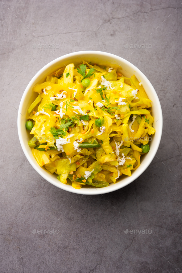 Cabbage curry or patta gobi sabzi Stock Photo by stockimagefactory