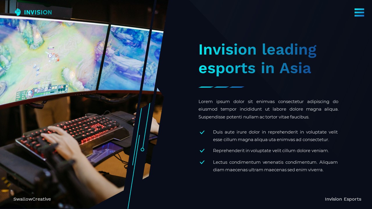 Invision – Esports Gaming PowerPoint Template, Presentation Templates