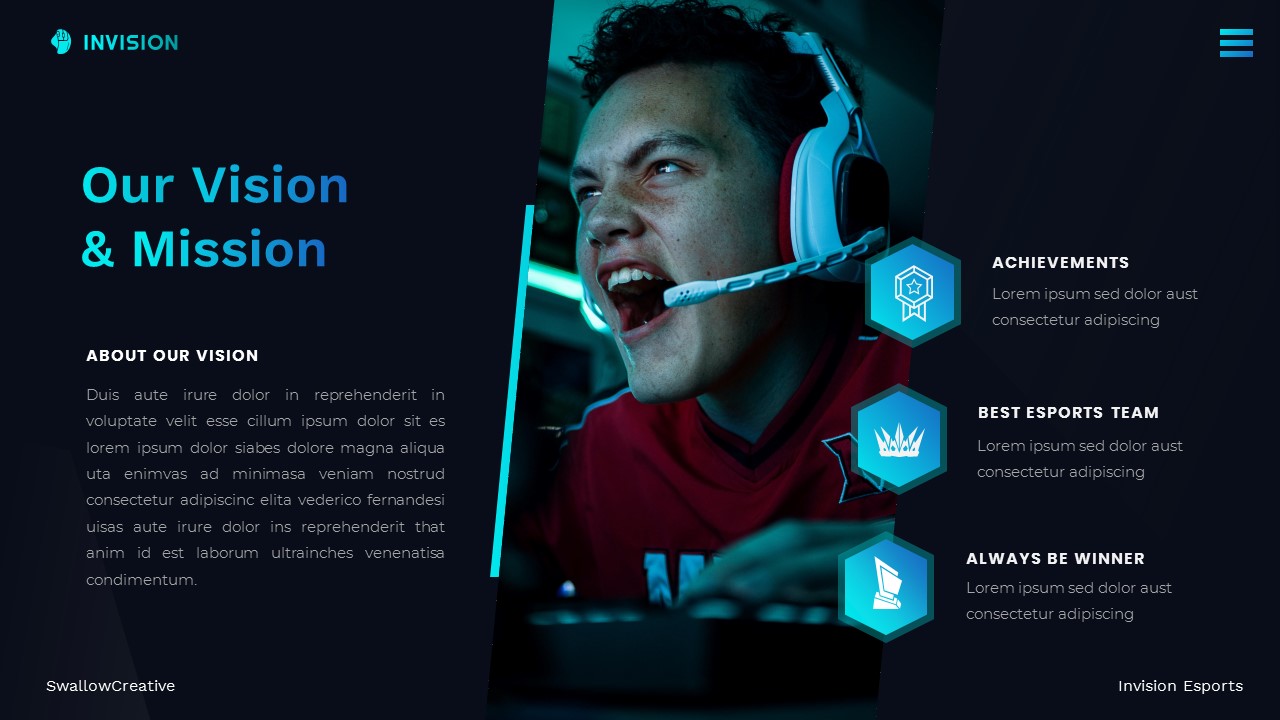 Invision – Esports Gaming PowerPoint Template, Presentation Templates