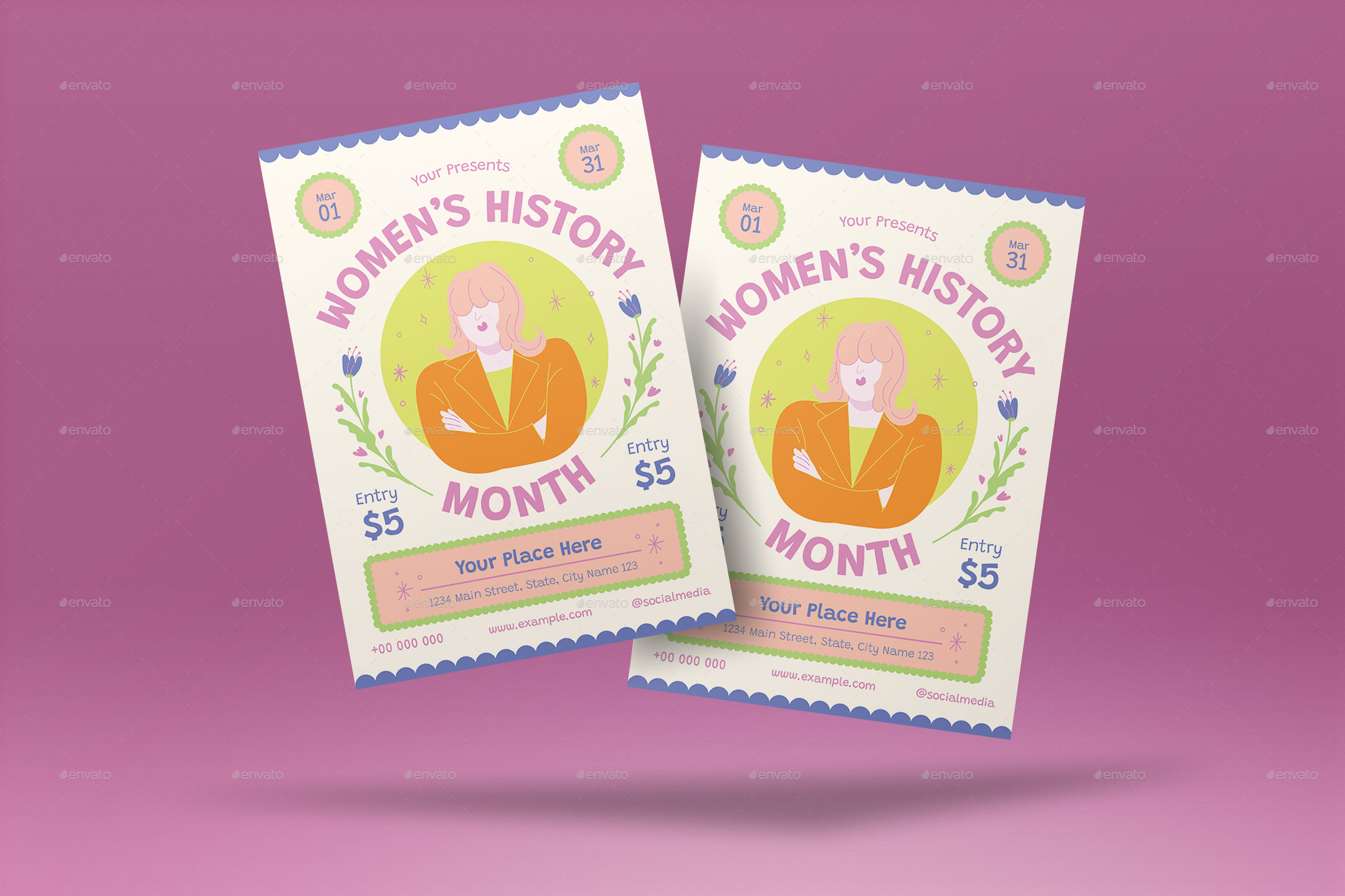 Women's History Month Flyer, Print Templates | GraphicRiver