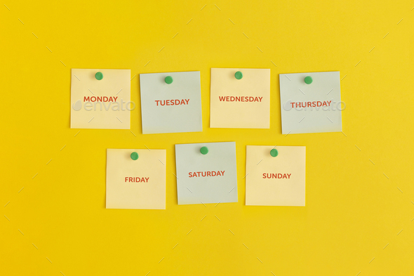 Days of the week sticky notes Stock Photo by LunaKate | PhotoDune