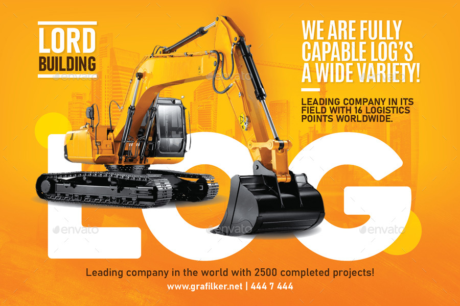 Construction Postcard Templates, Print Templates | GraphicRiver