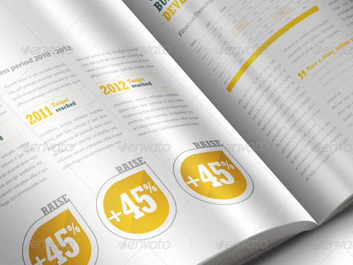 Corporate Business Report // Din A4 and US Letter, Print Templates