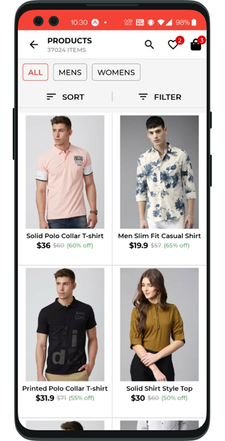 Fashion Ecommerce Android App + Fashion Ecommerce iOS App Template ...