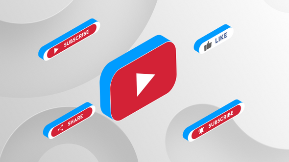 YouTube Subscribe Button 3D, Motion Graphics | VideoHive