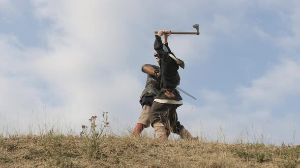 Viking killing his enemy, Stock Footage | VideoHive