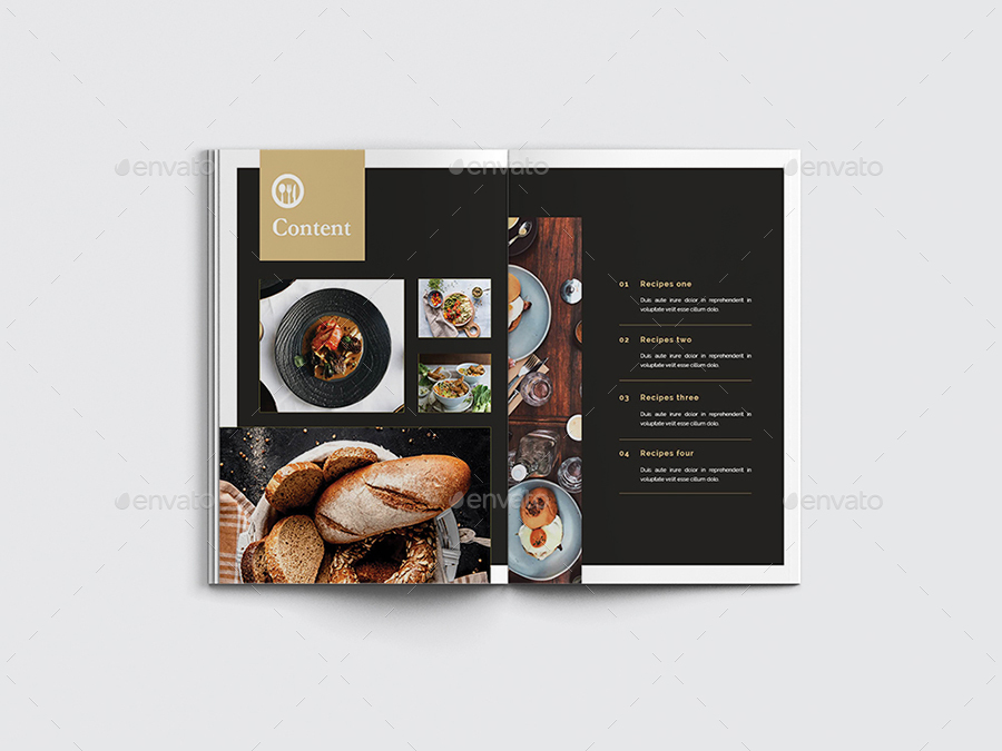 Food Recipe, Print Templates | GraphicRiver