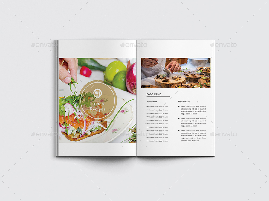 Food Recipe, Print Templates | GraphicRiver