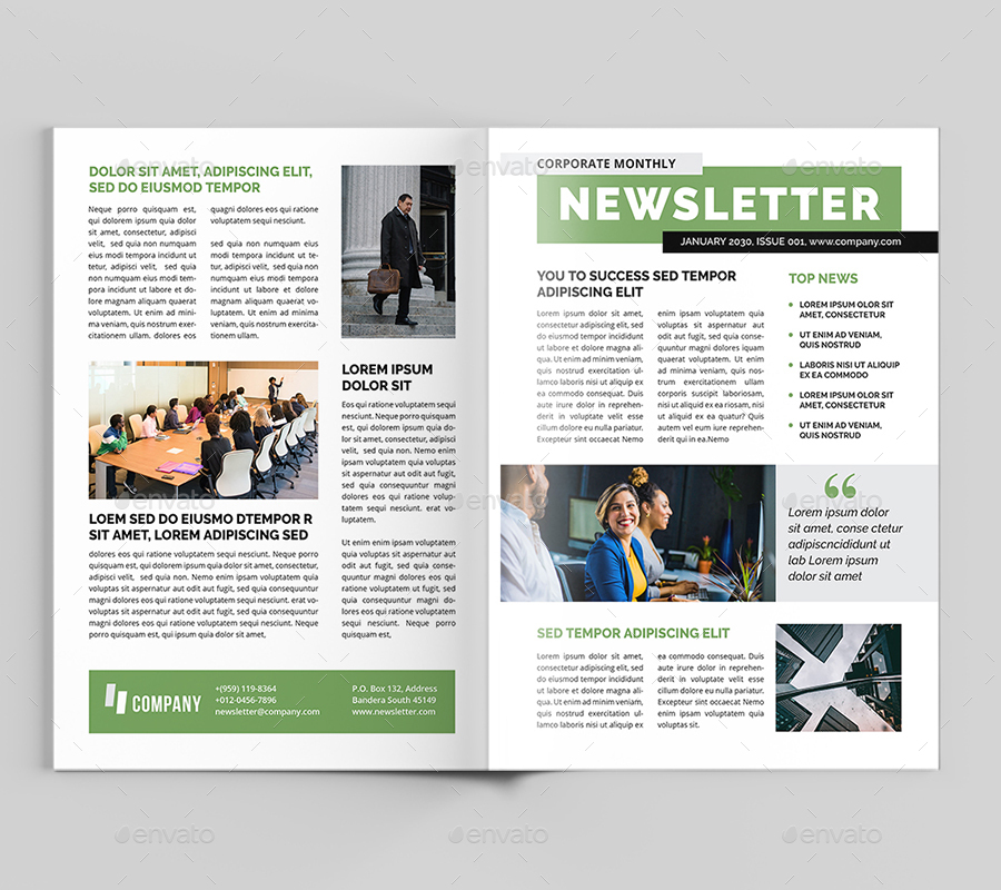 Newsletter Template, Print Templates | GraphicRiver