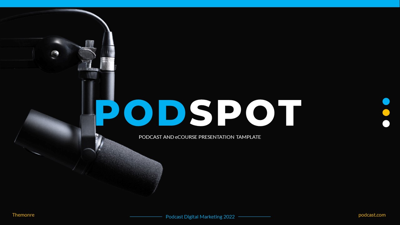 Podspot – Podcast And Ecourse Google Slides Template, Presentation ...