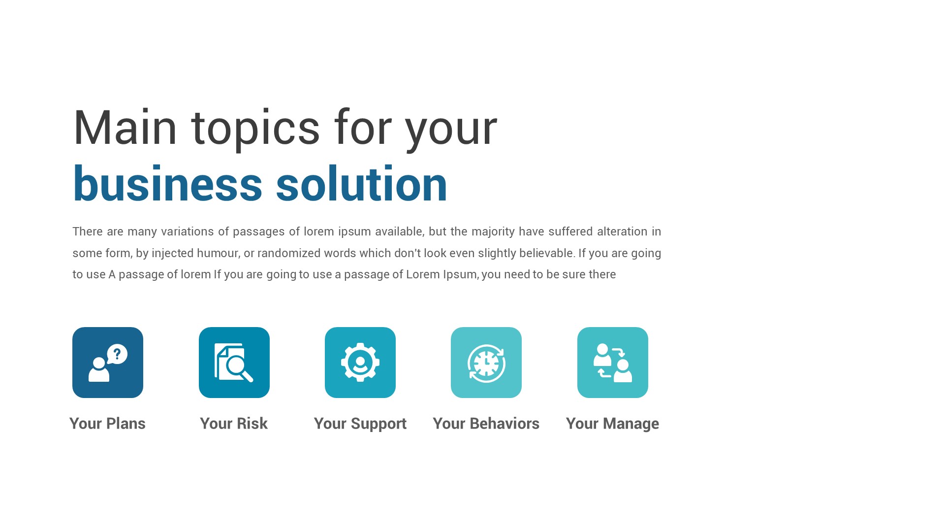 Modern Business Solution Google Slide Template, Presentation Templates