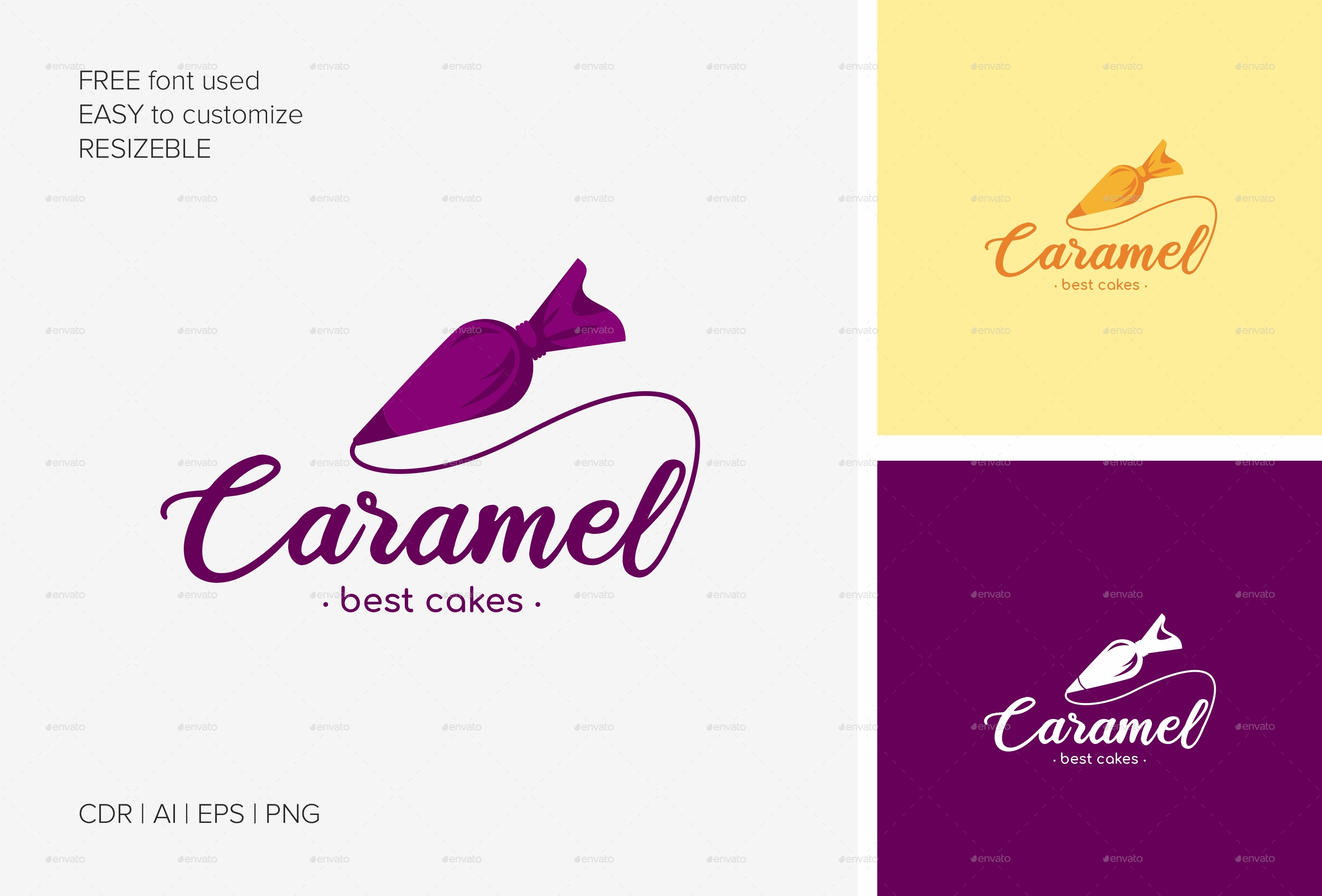 Caramel Logo Template, Logo Templates | GraphicRiver