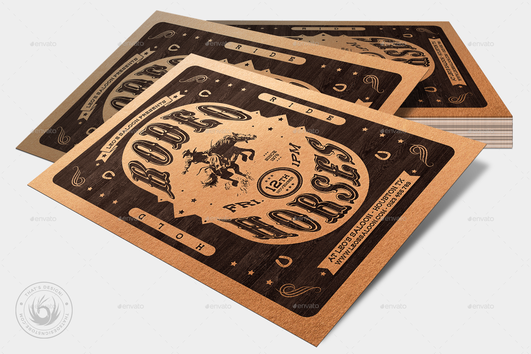 Western Rodeo Flyer Template V3, Print Templates | GraphicRiver