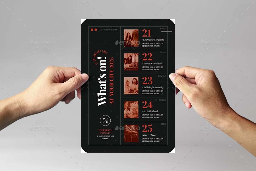 Simple What's On Poster Template, Print Templates | GraphicRiver