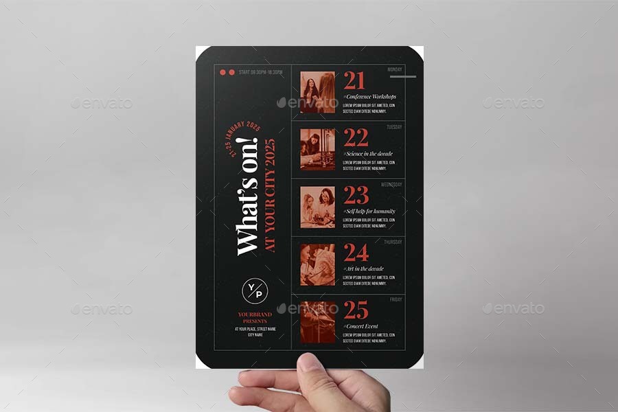 Simple What's On Poster Template, Print Templates | GraphicRiver