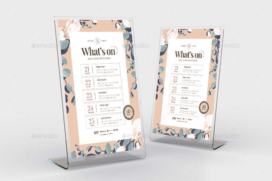 Elegant What's On Poster Template, Print Templates | GraphicRiver