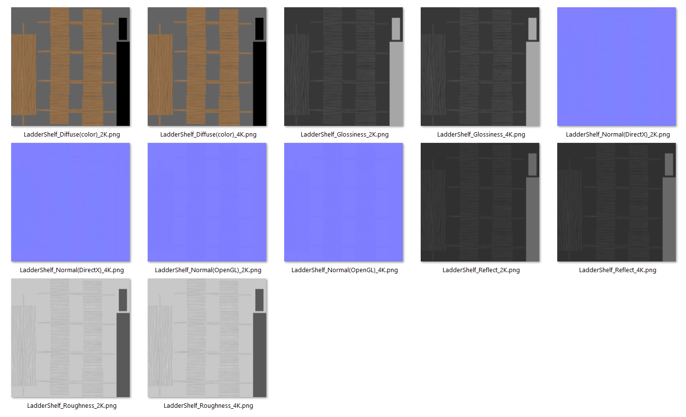 Ladder Wooden Shelf by daviddanji | 3DOcean