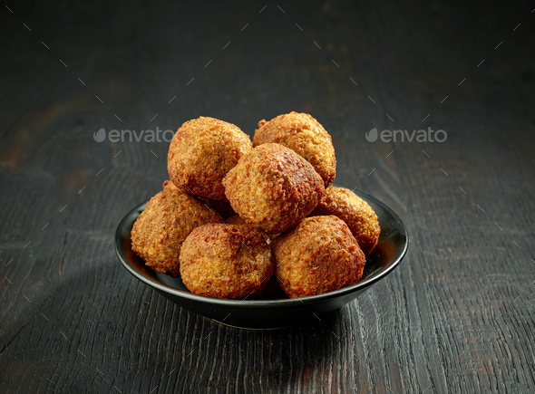 bowl of fried falafel balls Stock Photo by magone | PhotoDune