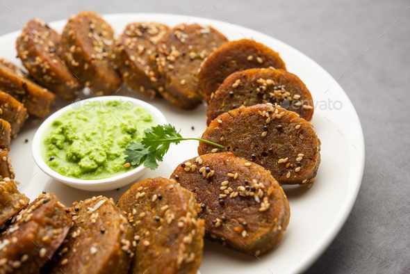 Gujarati snack muthiya or muthia Stock Photo by stockimagefactory ...