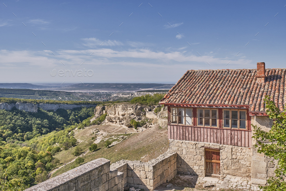 Stone house on mountain-estate of Firkovich.Medieval cave town of ...