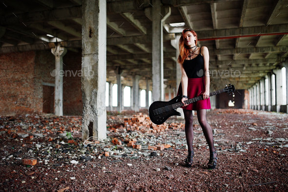 Portrait of gothic woman musician Stock Photo by ASphotostudio | PhotoDune