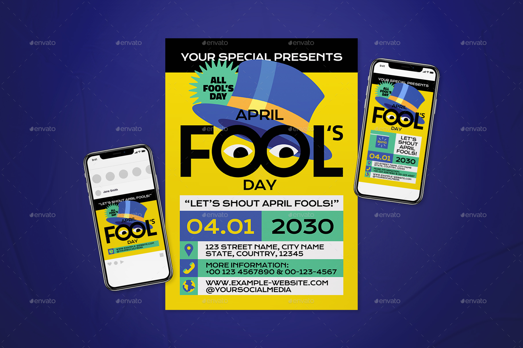 April Fool's Day Flyer Set, Print Templates | GraphicRiver