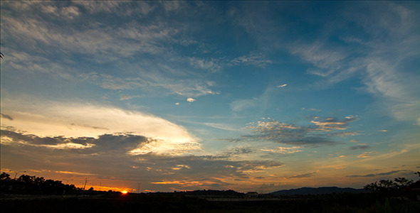 Tropical Sunset Wide Shot Time Lapse - Full HD, Stock Footage | VideoHive
