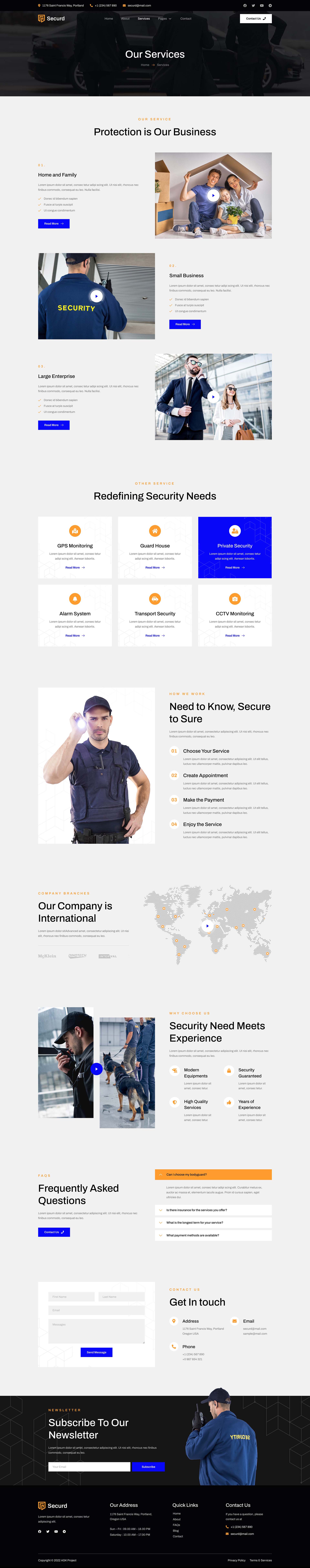 Securd - Security Agency & Bodyguard Elementor Template Kit by askproject