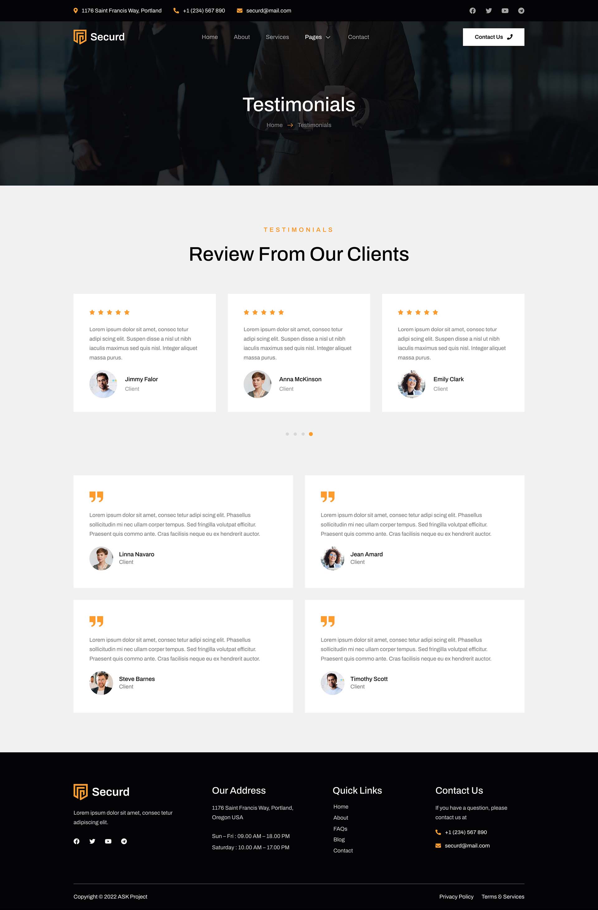 Securd - Security Agency & Bodyguard Elementor Template Kit by askproject