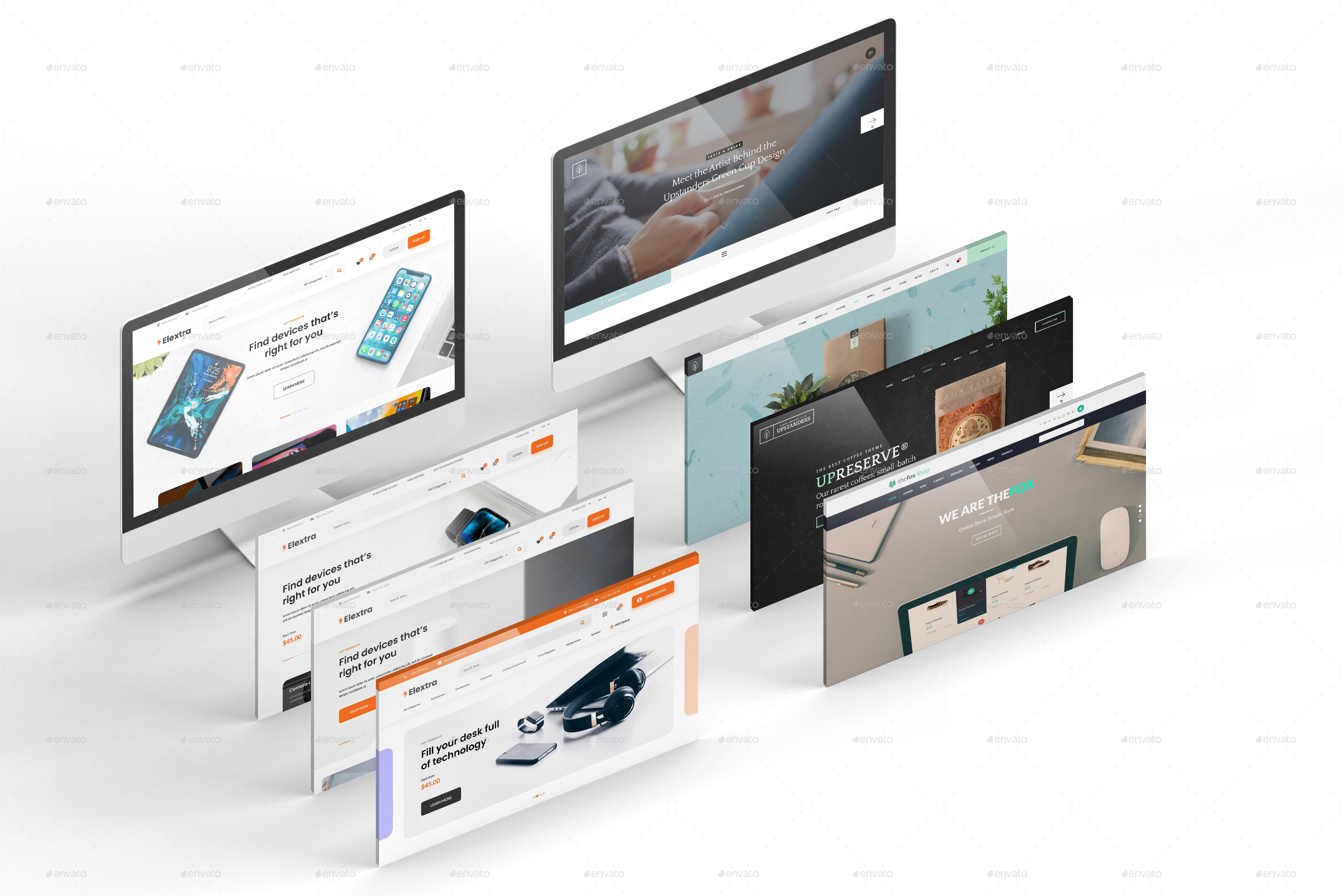 Desktop Screen Mockups, Graphics | GraphicRiver