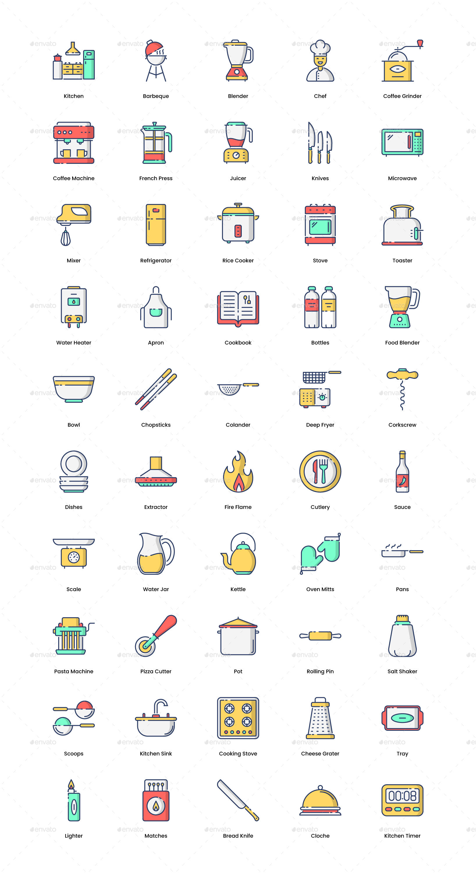 Kitchen Icons, Icons | GraphicRiver